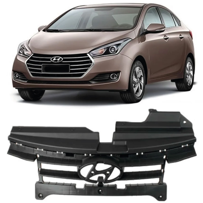 GRADE INTERNA HB20 HATCH 16/19 PRETA - Silva Ramos Acessórios